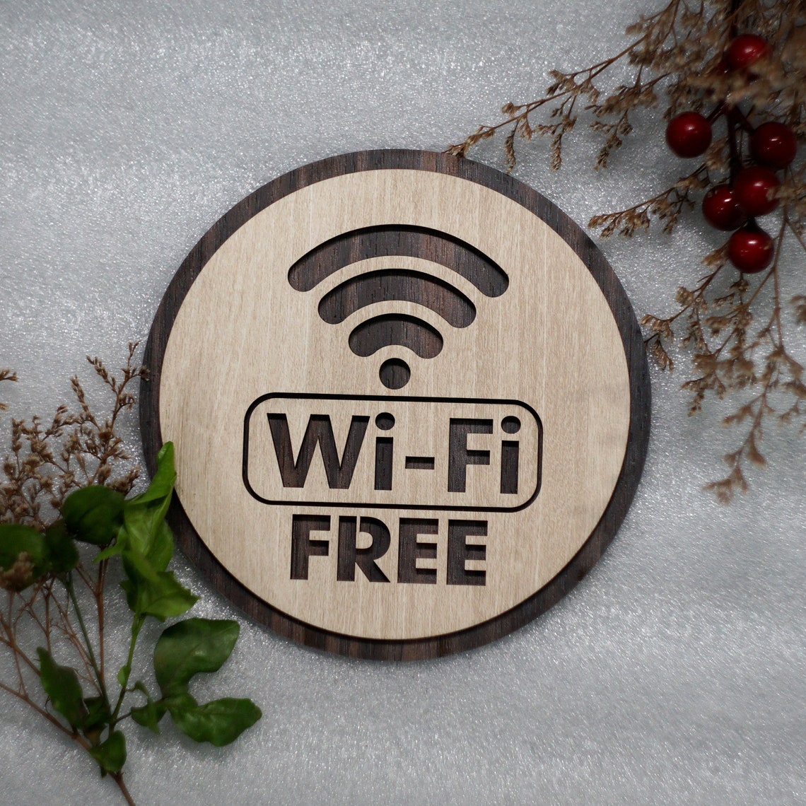 Wooden Free Wifi Sign, Wifi Symbol, Free Wifi Logo, Wooden Sign Decor ...