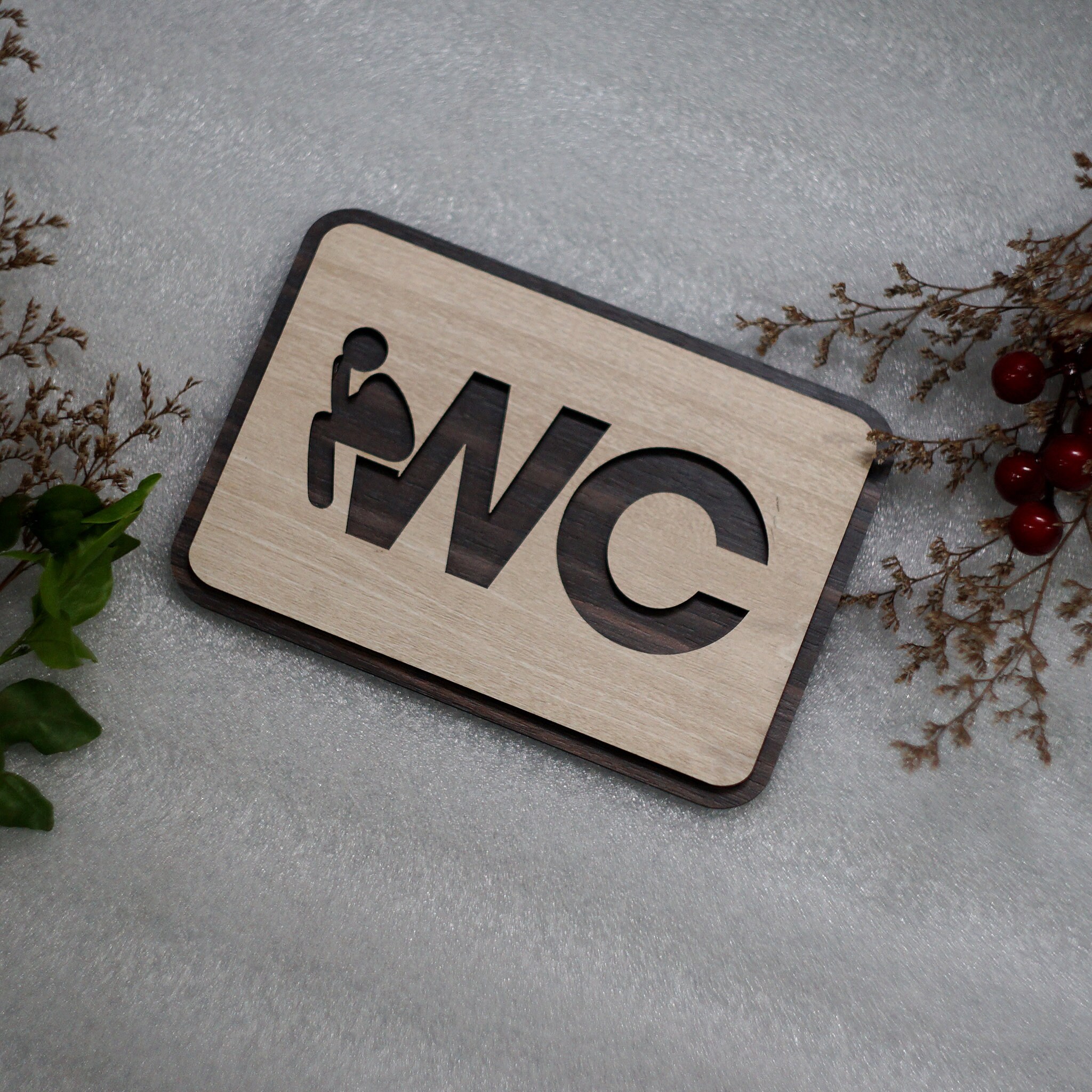 WC Sign Toilet Door Sign Wooden Restroom Sign Handmade - Etsy Australia