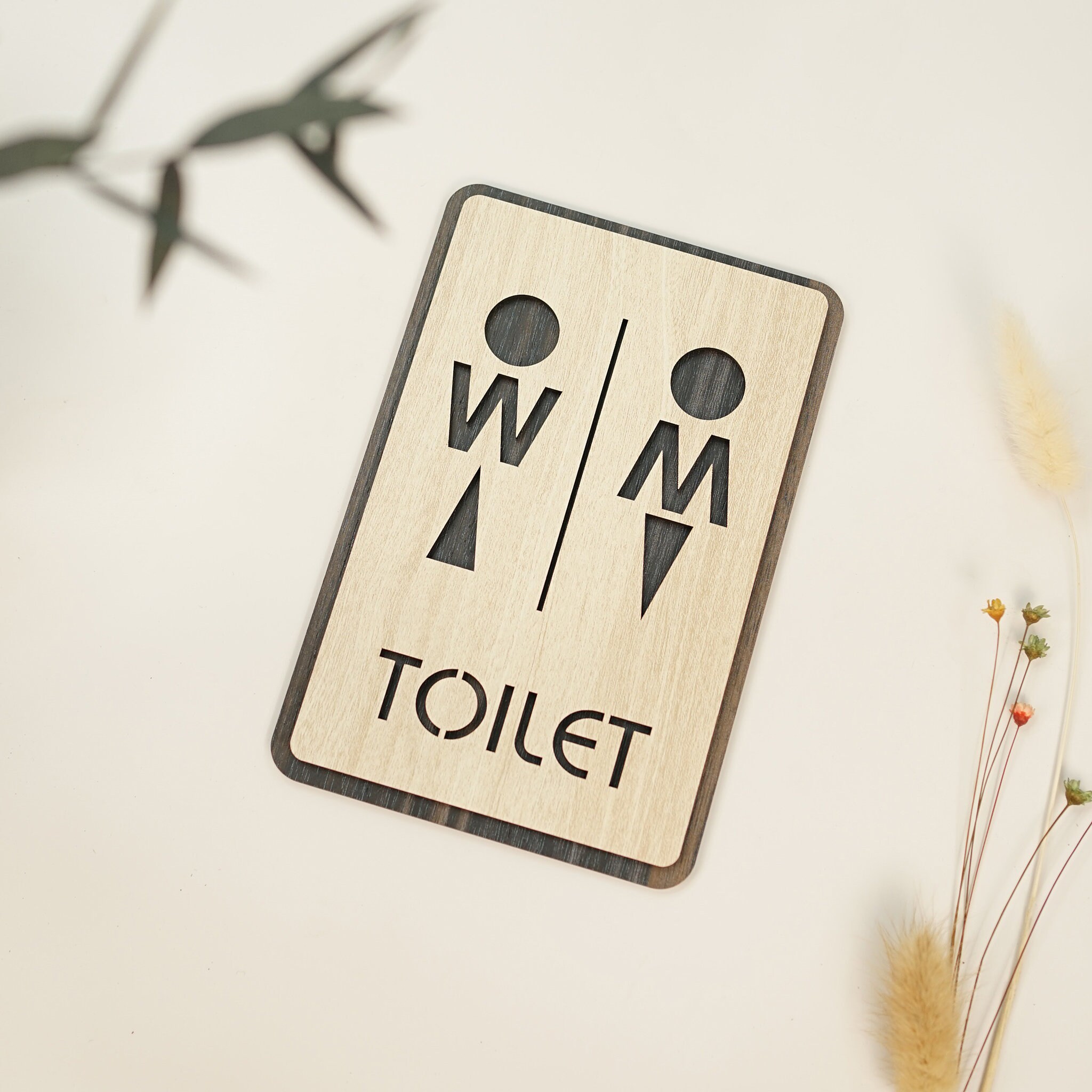 Toilet Wooden Sign, Restroom Sign, WC Sign, Bathroom Sign, Home Decor ...