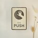 Pull Push Wooden Sign, Set of 2 Pull & Push Signs, Pull and Push Door Signs, Home Decor Signs ...