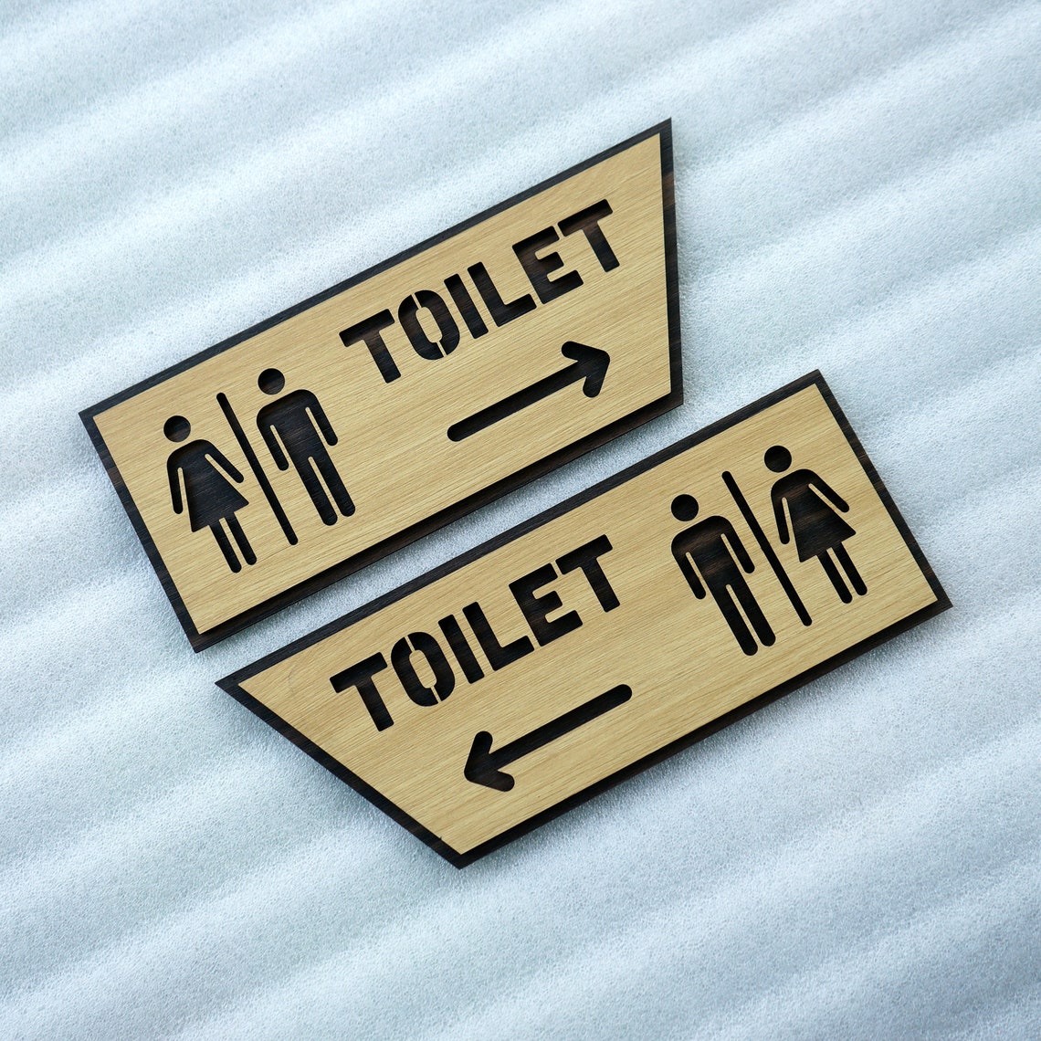 Wooden Toilet Door Sign Decor, Restroom Sign, Bathroom Signs, WC Sign ...