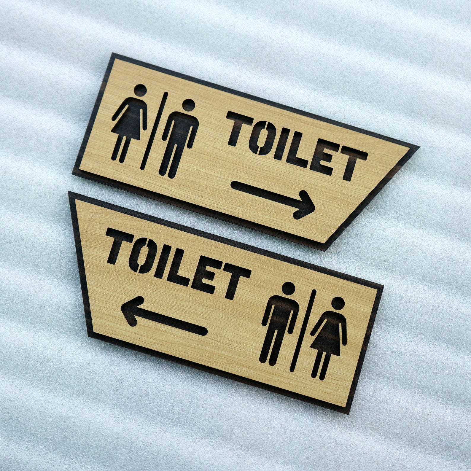 Wooden Toilet Door Sign Decor, Restroom Sign, Bathroom Signs, WC Sign ...