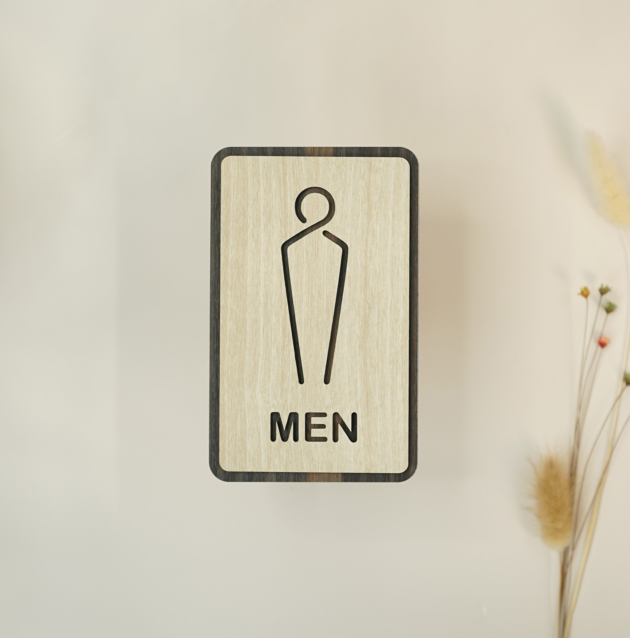 Men/women Sign, Gender Toilet Symbol, 3D Wood Sign WC Signage, Restroom ...