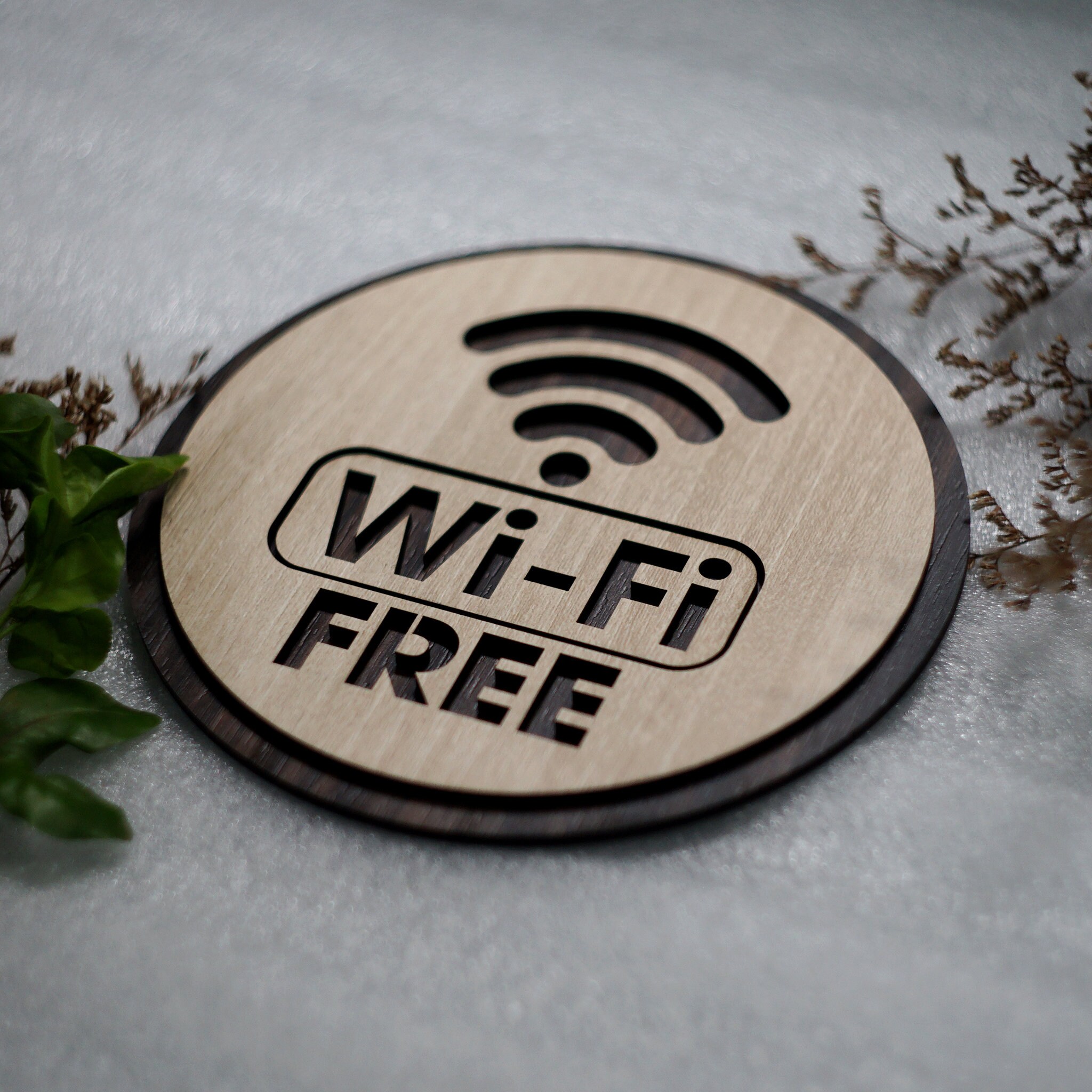 Wooden Free Wifi Sign, Wifi Symbol, Free Wifi Logo, Wooden Sign Decor ...