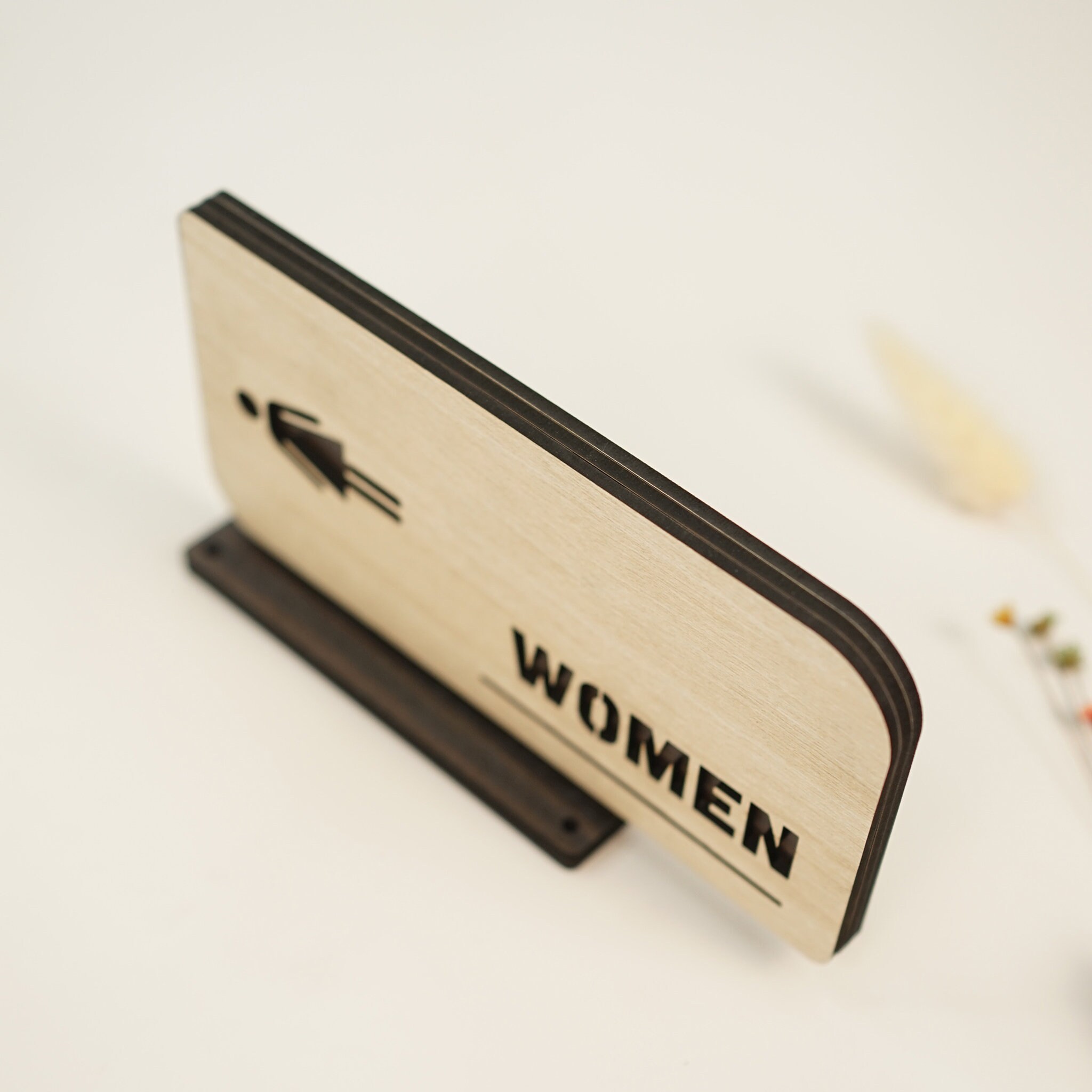 Toilet Sign, Men/women Toilet Sign, Wood Sign 3D, Toilet Wall Sign ...