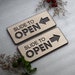 Slide to Open Sign, Wooden Sign, Office Decor, Hotel / Boutique / Store ...