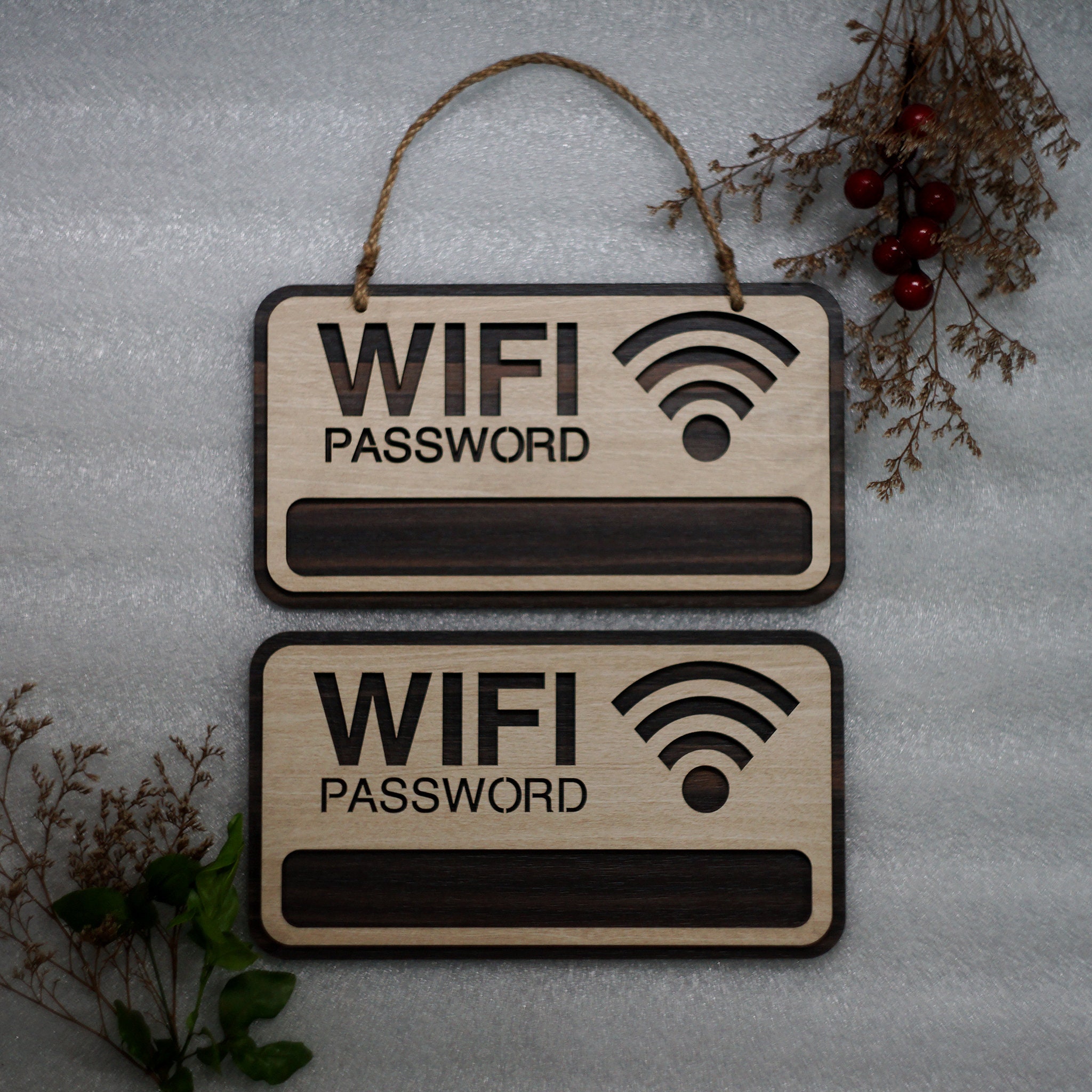 Wooden Wifi Sign, Custom Password WIFI Sign, Hotel Decor, Network Sign ...