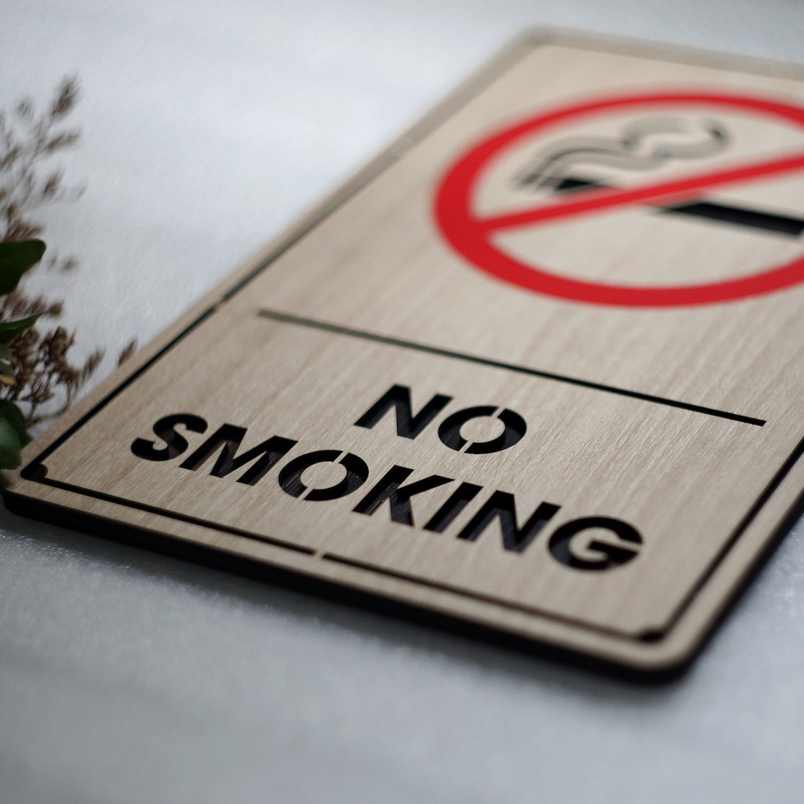 No Smoking Wooden Sign, No Smoking Area Sign, No Smoking Door Sign ...
