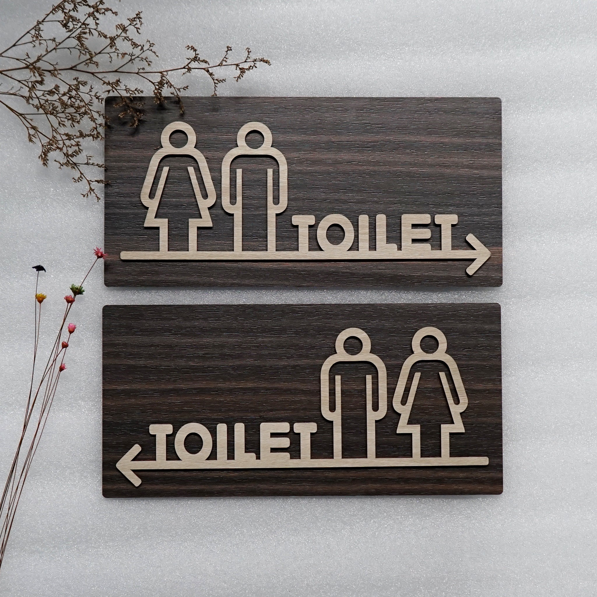 Toilet Wood Sign, Restroom Sign, Bathroom Sign, WC Sign, Wooden Door ...