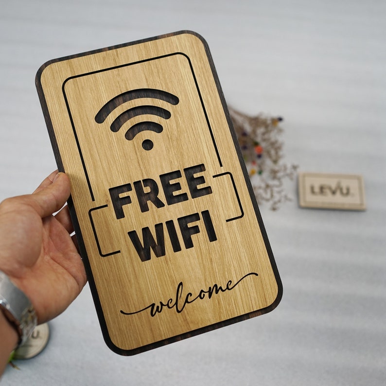 Free Wifi Wooden Sign, Wifi Laser SVG, Wifi Password Sign, Guess Room ...