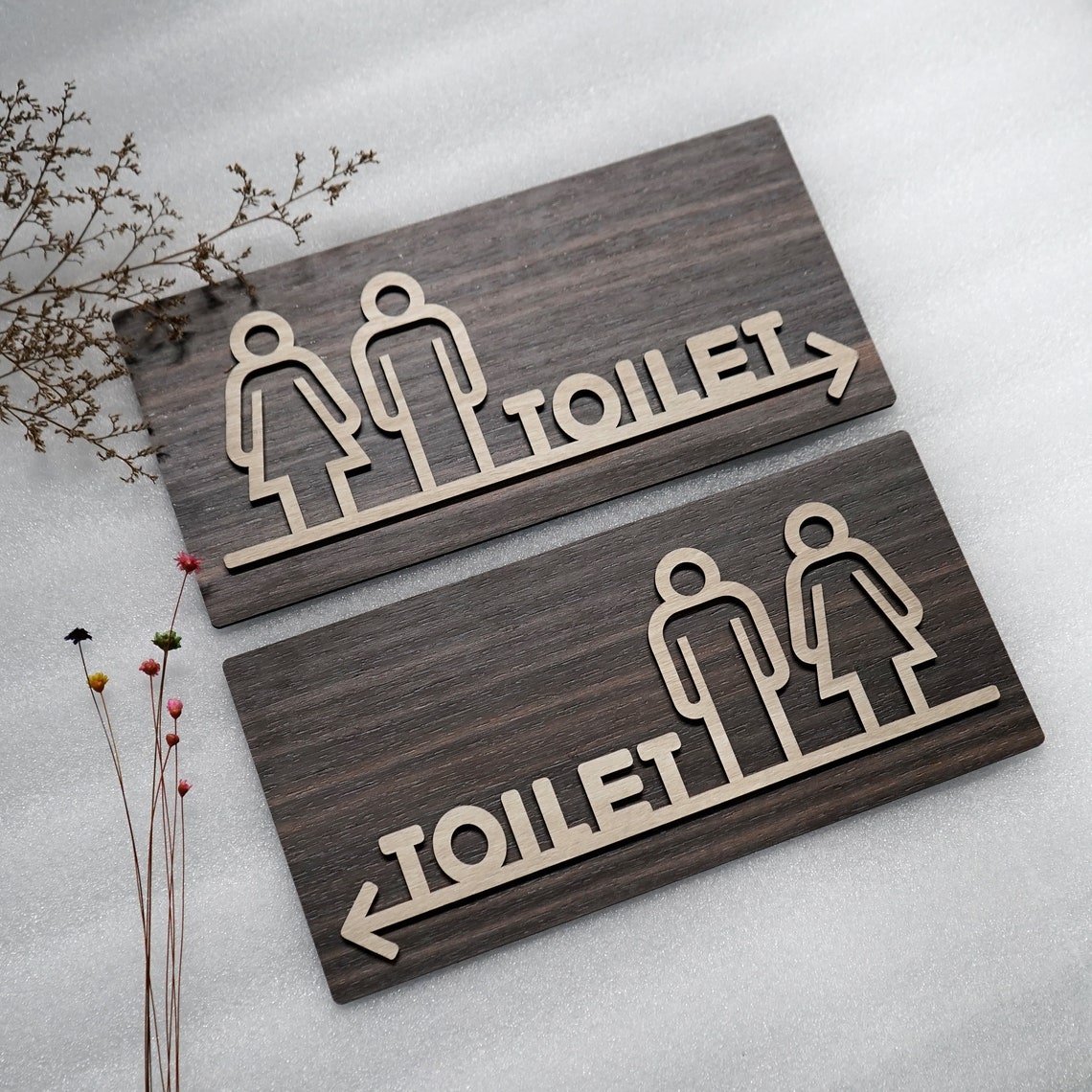 Toilet Wood Sign, Restroom Sign, Bathroom Sign, WC Sign, Wooden Door ...