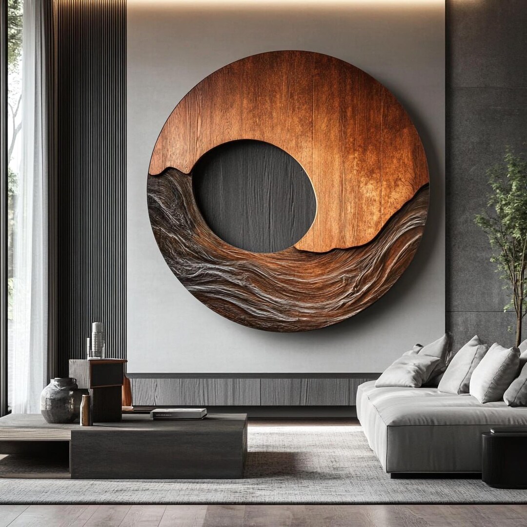 Hand-carved Solid Wood Wave Wall Sculpture | Modern Home Decor - Etsy