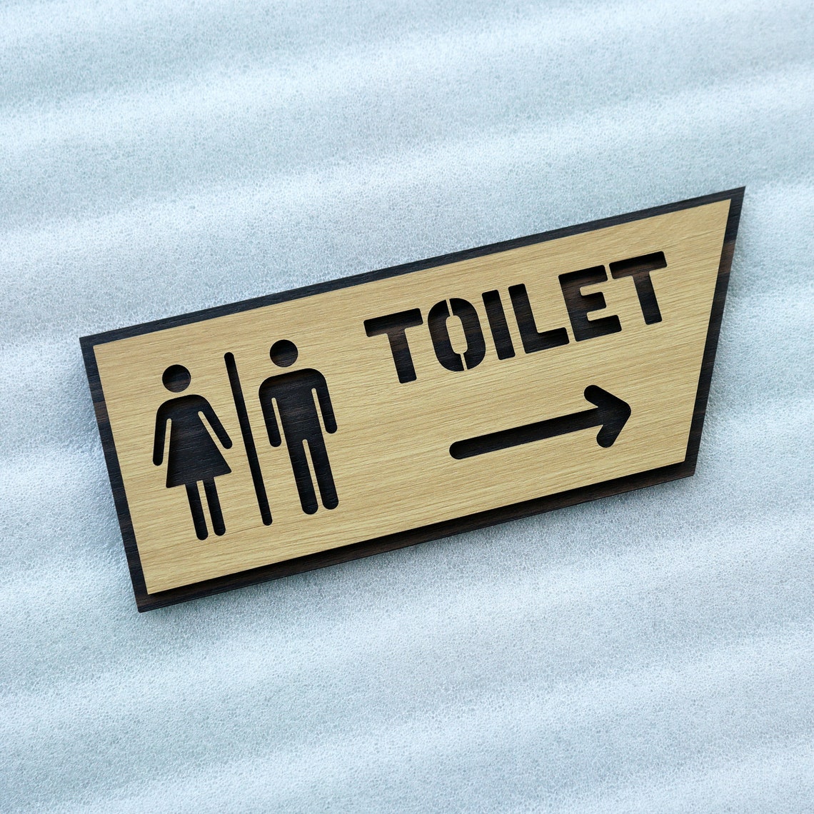 Wooden Toilet Door Sign Decor, Restroom Sign, Bathroom Signs, WC Sign ...