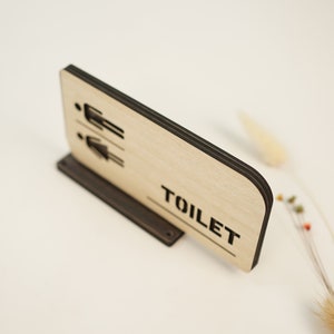 Toilet Sign, Men/women Toilet Sign, Wood Sign 3D, Toilet Wall Sign ...