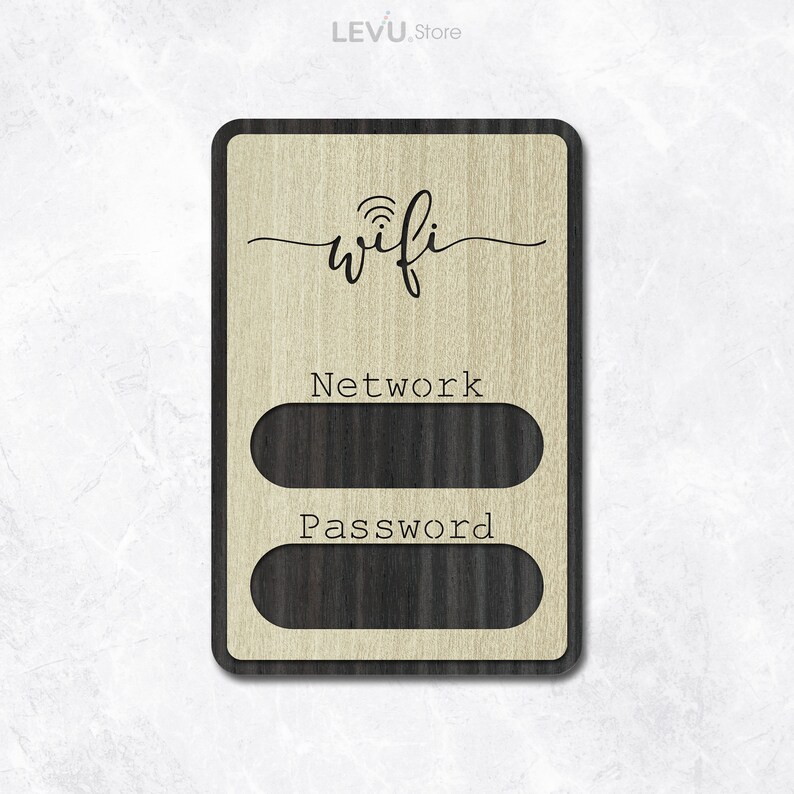 Wifi Password Sign, Free Wifi Sign, Wooden Wifi Sign, Public Sign ...