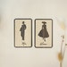 Toilet Sign, WC Wooden Sign, Men and Women Toilet Door Sign, Restroom ...