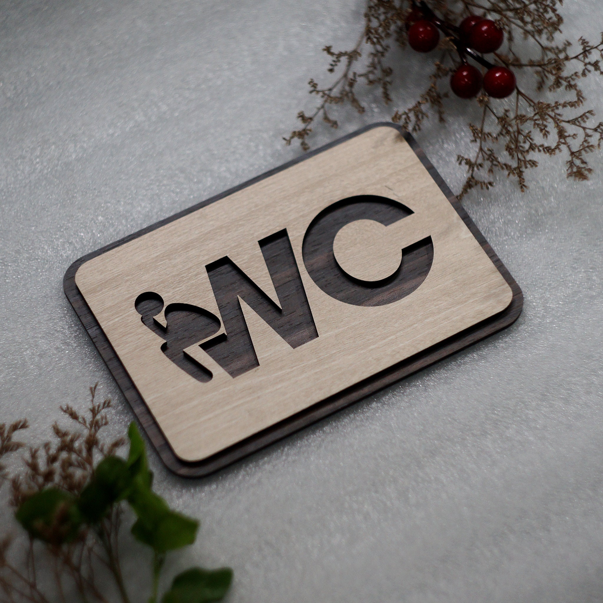 WC Sign Toilet Door Sign Wooden Restroom Sign Handmade - Etsy Australia