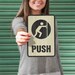 Wooden Push & Pull Door Sign Set, Doorway Signs, Hotel Doors, Office ...