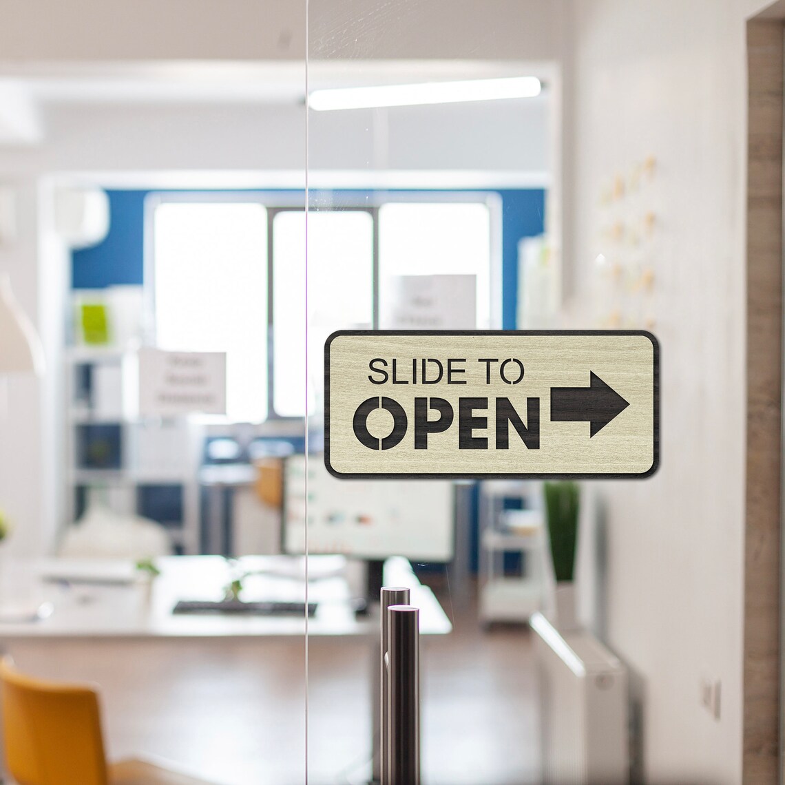 Wooden Push & Pull Door Sign Set, Doorway Signs, Hotel Doors, Office ...