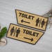 Wooden Toilet Door Sign Decor, Restroom Sign, Bathroom Signs, WC Sign ...