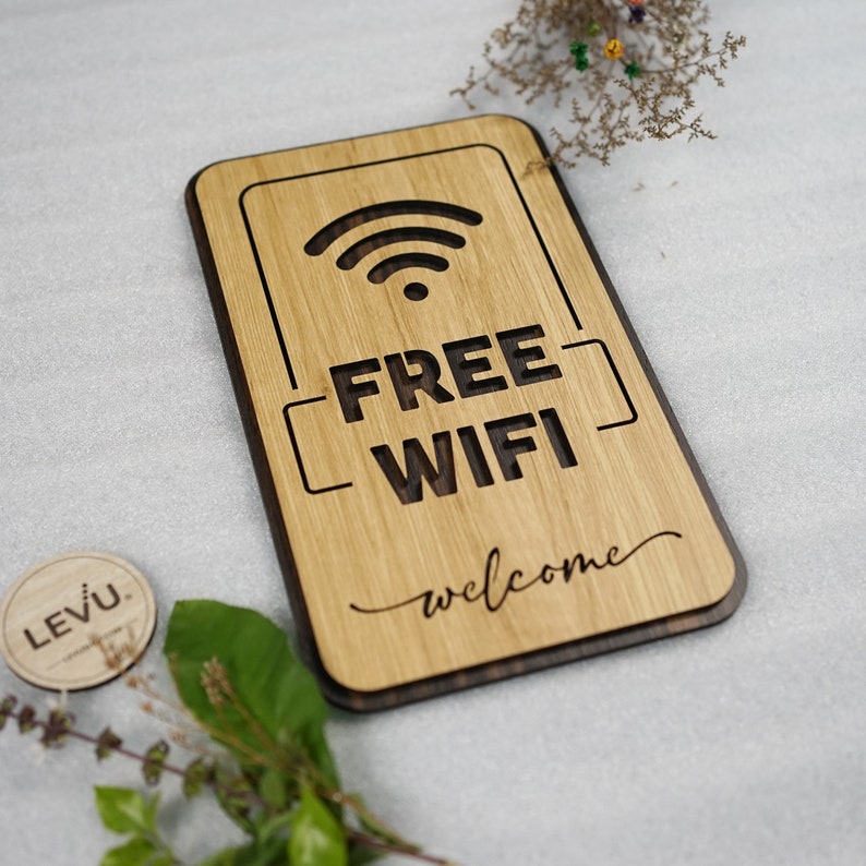 Free Wifi Wooden Sign, Wifi Laser SVG, Wifi Password Sign, Guess Room ...