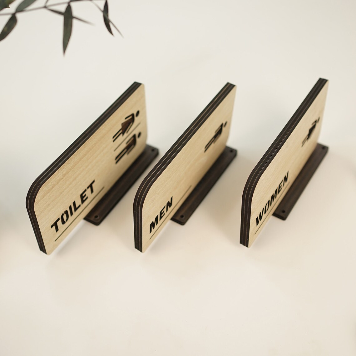 Toilet Sign, Men/women Toilet Sign, Wood Sign 3D, Toilet Wall Sign ...