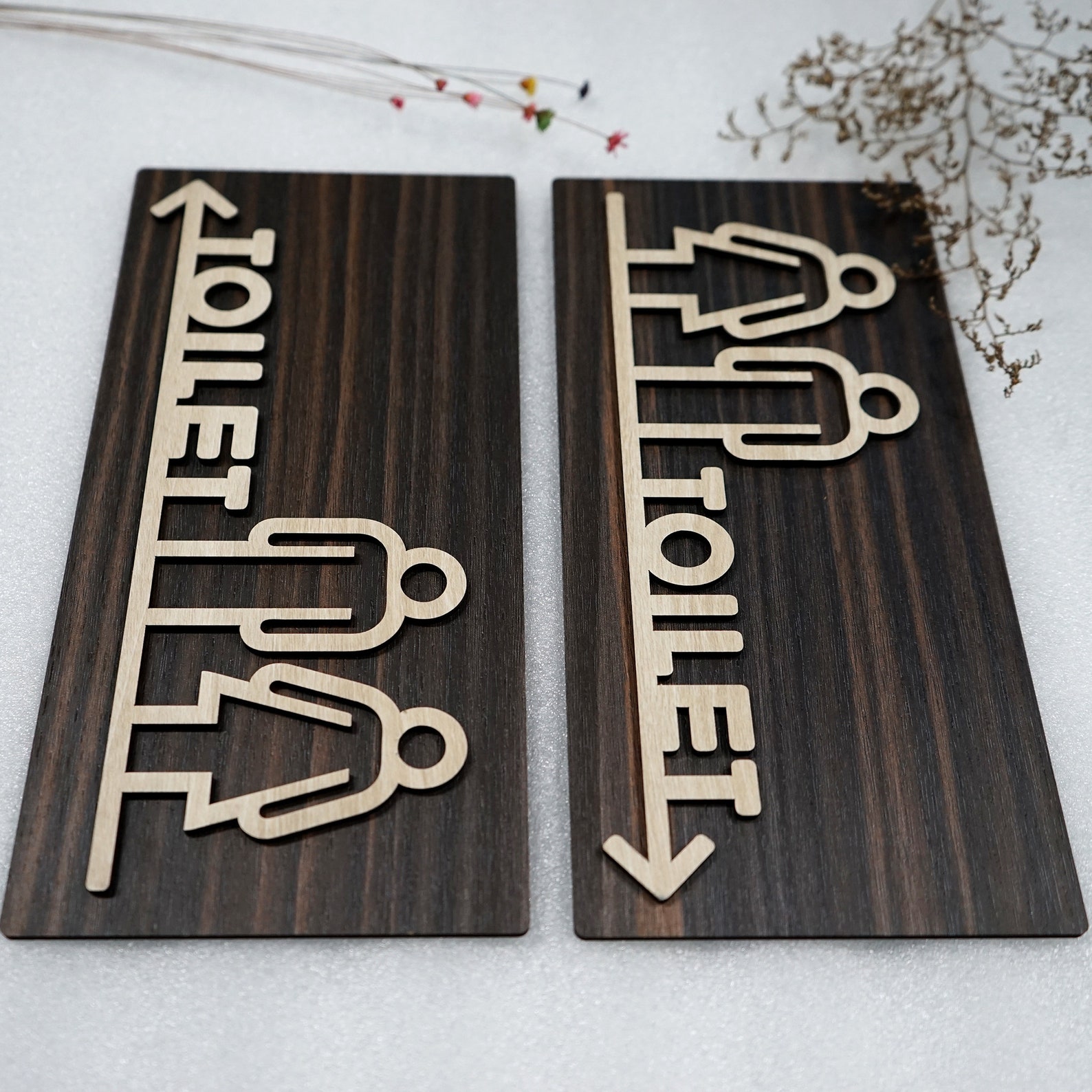 Toilet Wood Sign, Restroom Sign, Bathroom Sign, WC Sign, Wooden Door ...