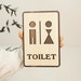 3D Wooden Toilet Sign: Vintage Restroom Door Decor - Etsy