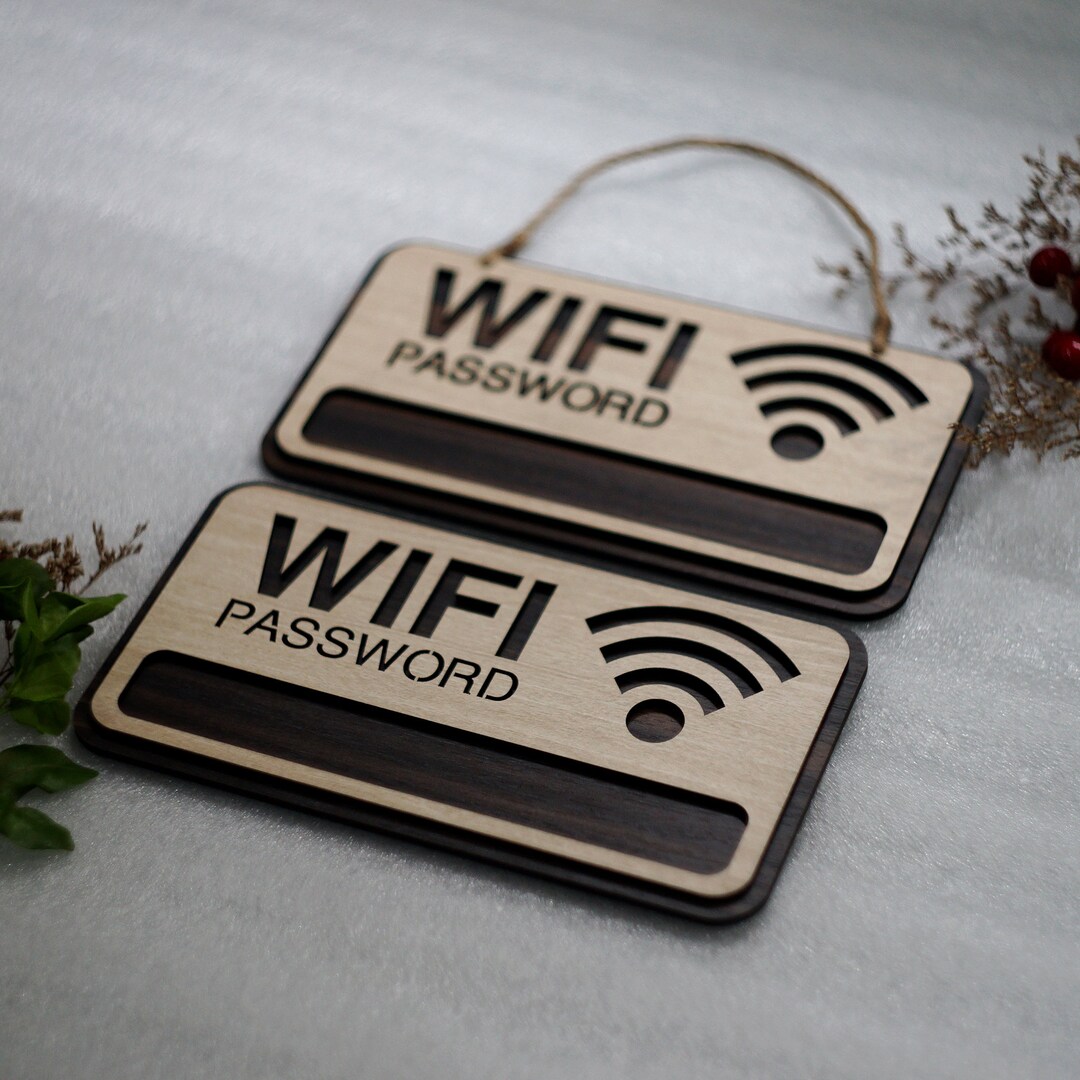 Wooden Wifi Sign, Custom Password WIFI Sign, Hotel Decor, Network Sign ...