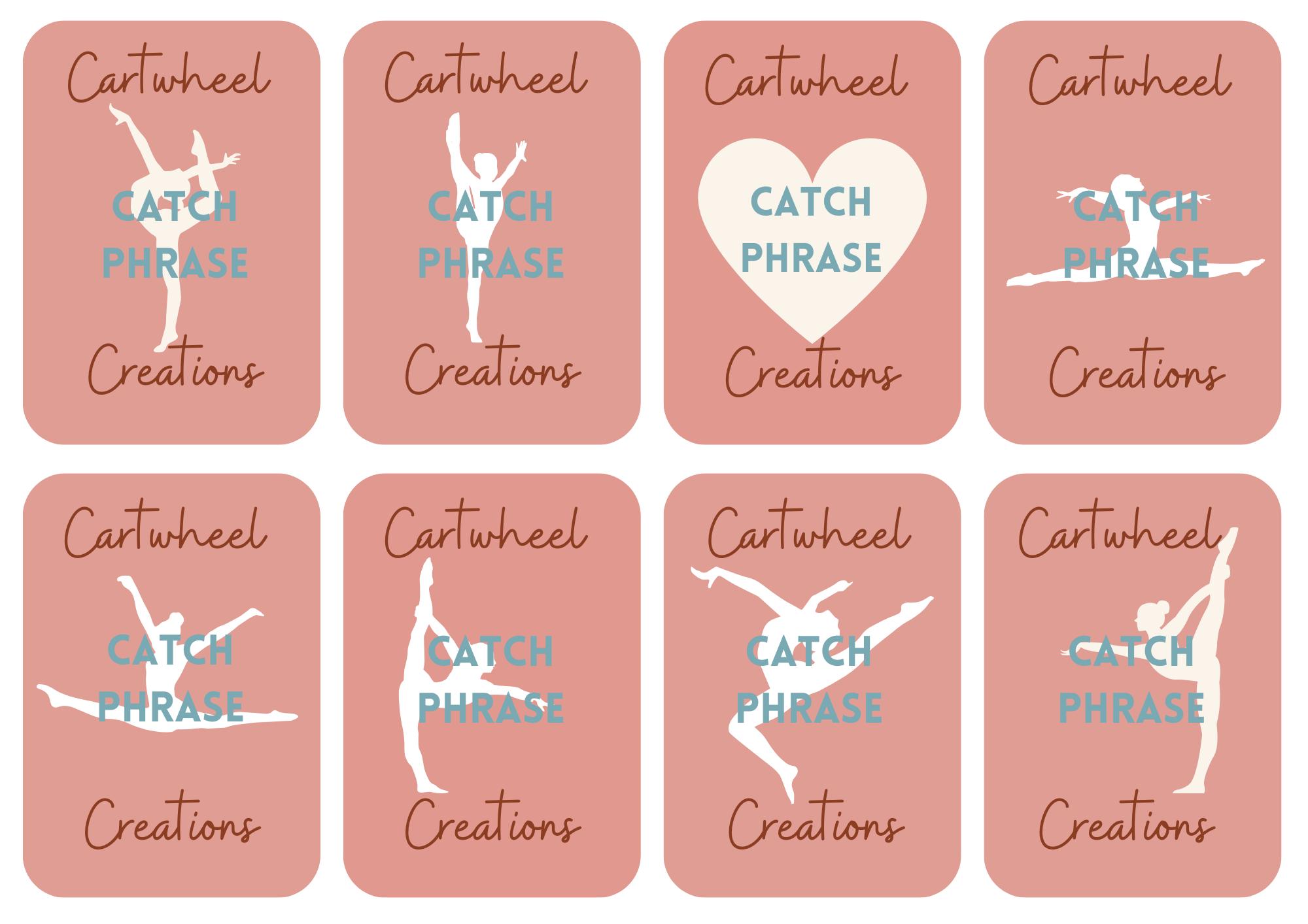 Gymnastics Games Printable Bundle: Pictionary & Catch Phrase (digital ...