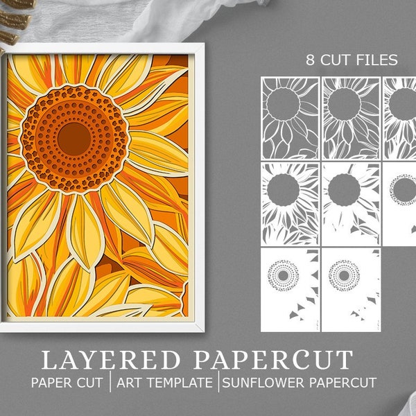 Paper Sunflower Svg - Etsy