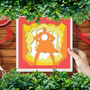 Superhero Shadow Box SVG Layer SVG 3D Shadow Box Shadow - Etsy
