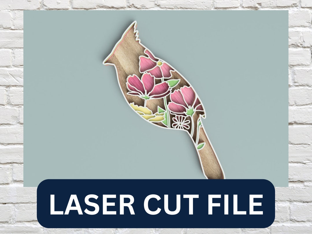 Bird SVG, 3D Layered Cardinal Bird, Svg Files for Cricut, Laser Cut ...