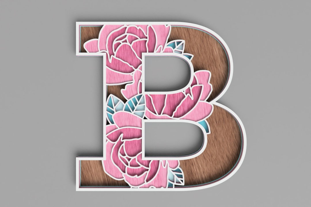 Letter B, Wooden Name Sign, Laser Cut Letters, Personalized Name Sign ...