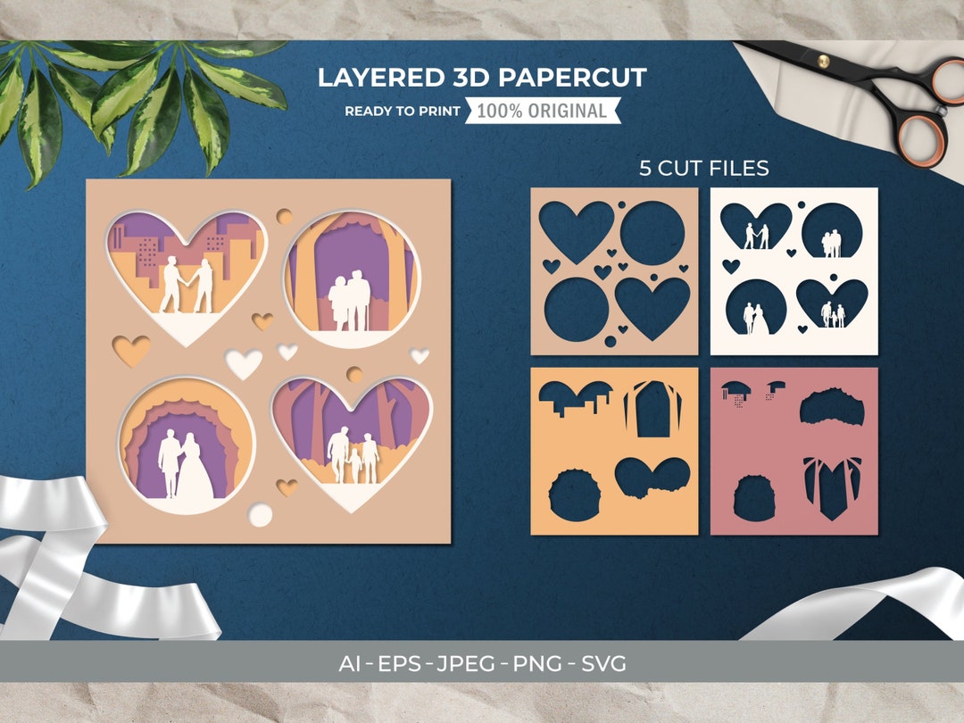 Layered SVG Shadow Box Svg 3D Svg 3D Svg Files for Cricut - Etsy