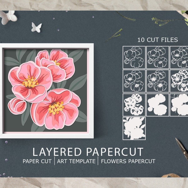 Paper Flower Shadow Box - Etsy