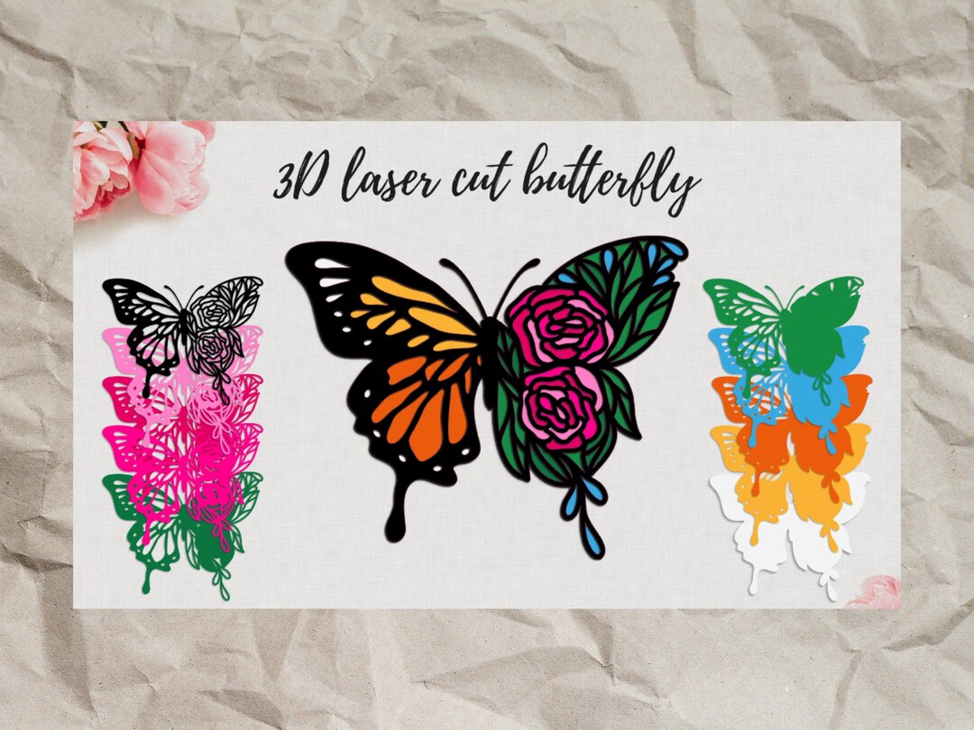 Butterfly SVG, Layered Paper Craft, 3D SVG, Layered Paper Craft ...