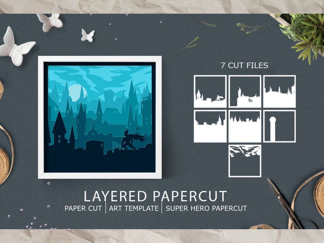 Superhero Shadow Box SVG, Layer SVG, 3D Shadow Box, Shadow Box, 3d ...