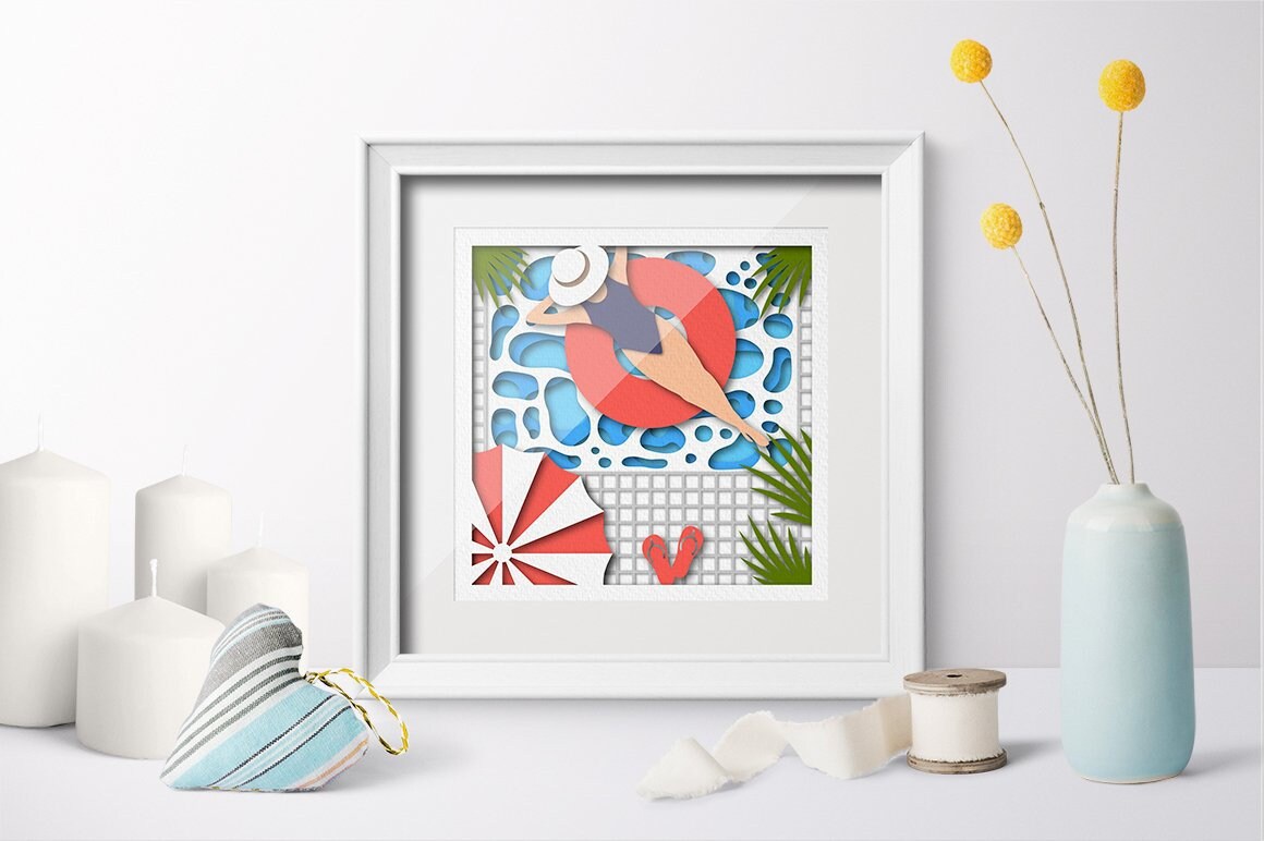 Shadow Box SVG Layer SVG 3D Shadow Box Shadow Box 3d Layer - Etsy