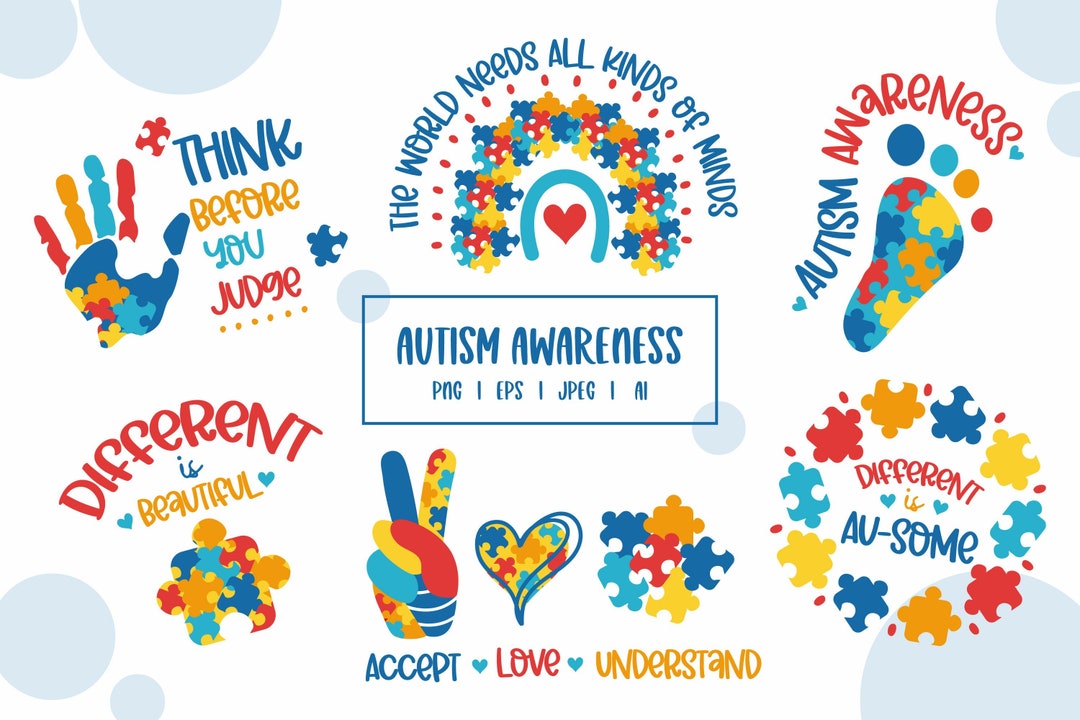 Autism Awareness Quotes SVG Bundle, Autistic Awareness, PNG Instant ...
