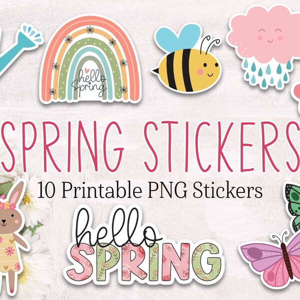 Spring Stickers - Etsy