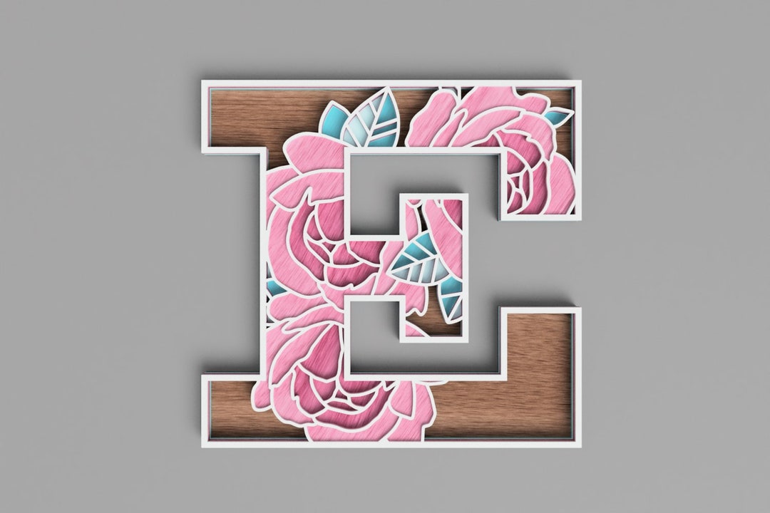 Letter E, Wooden Name Sign, Laser Cut Letters, Personalized Name Sign ...