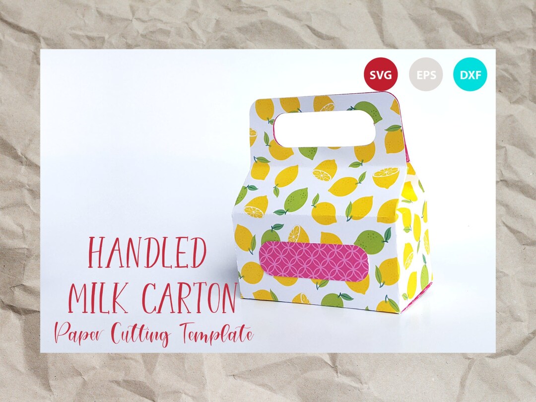 Milk Box Template Milk Carton Template Box Template SVG - Etsy Canada