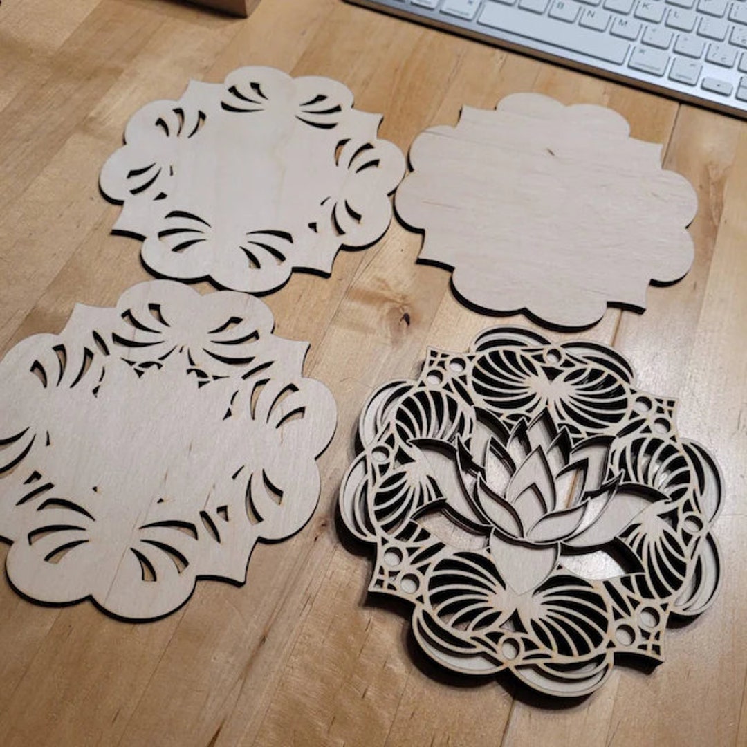 3D Layered Lotus Mandala SVG DXF, Flower 3D Mandala Svg, Svg Files for ...