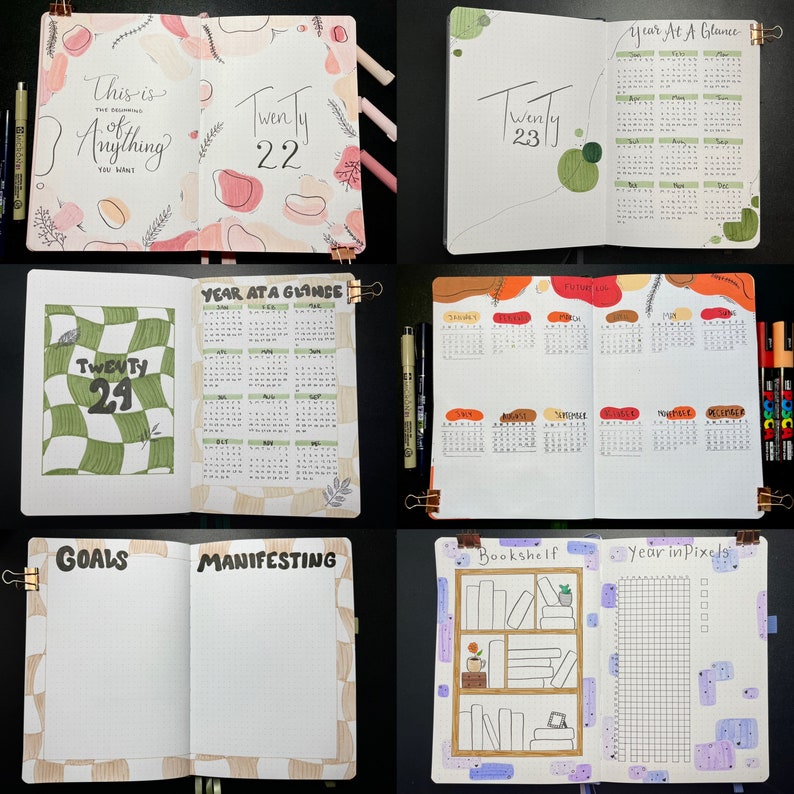 Handmade Custom Bullet Journal - Etsy