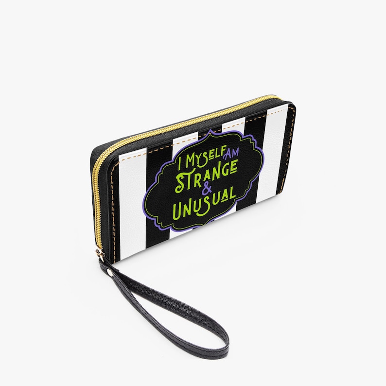 Strange and Unusual Beetlejuice-inspired Wristlet, Gothic Striped ...