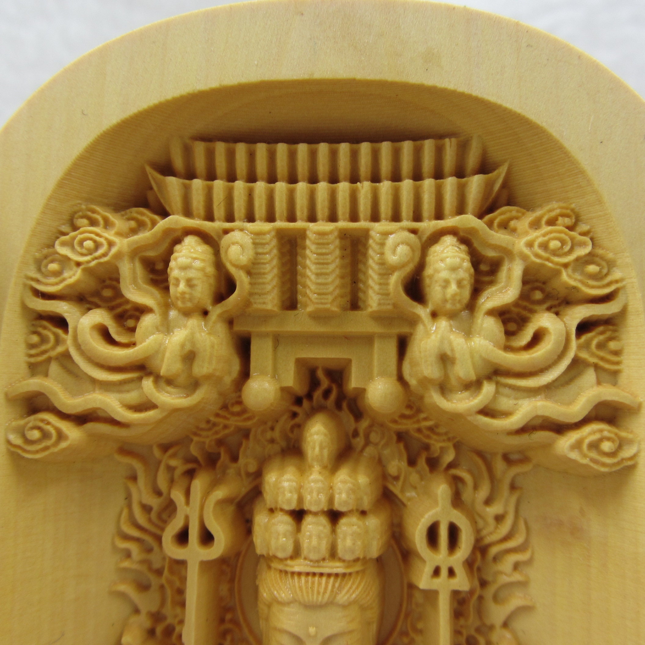 Handmade Thousand Hands Guanyin Figurine Engraved Bodhisattva Buddha ...