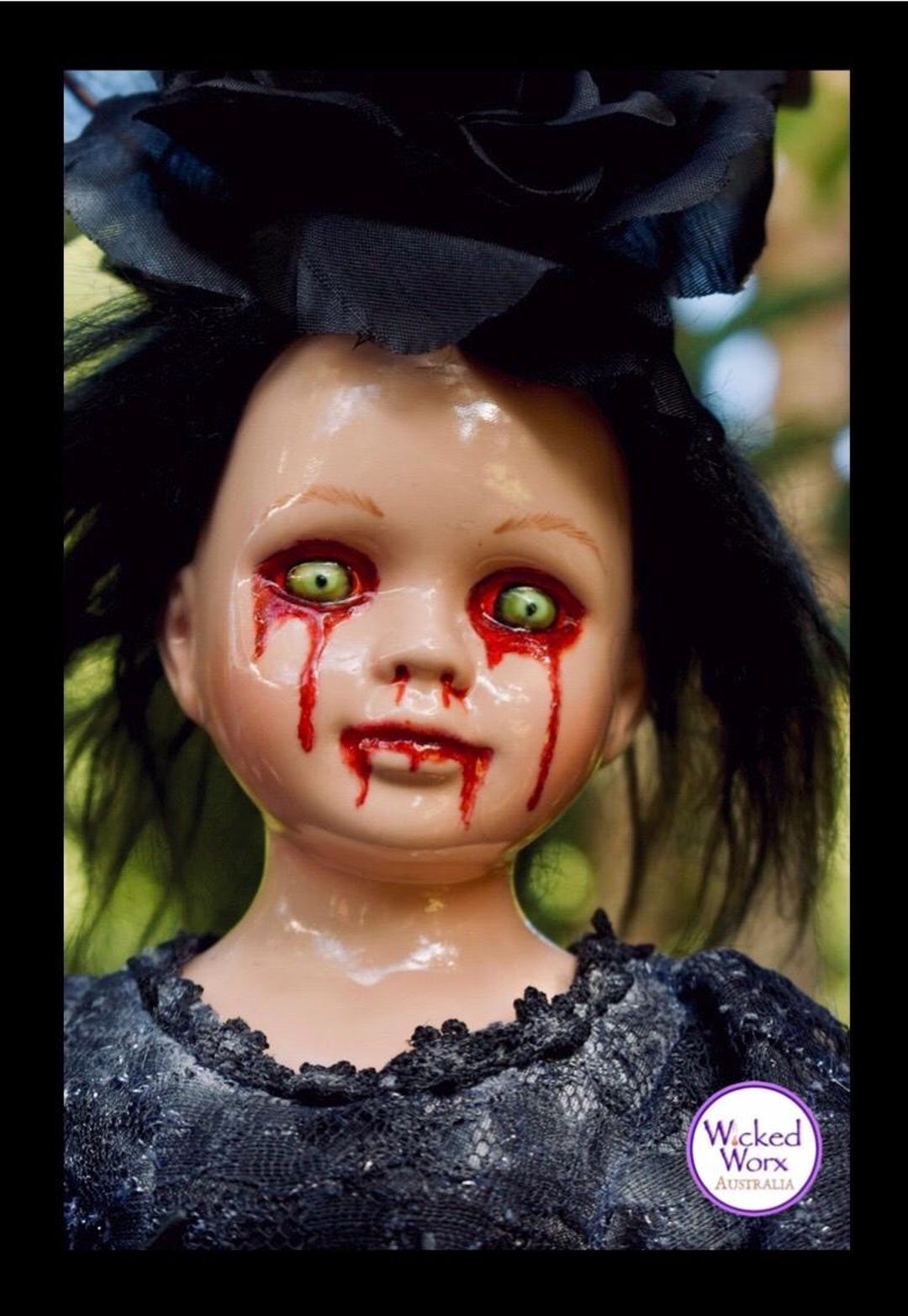 Horror Goth Enchanting Doll,ooak Altered Porcelain Figurine,halloween ...