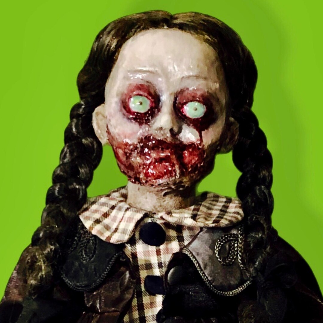 Zombie Horror Doll,demon Creepy Girl Ooak,disturbing Possessed Doll ...