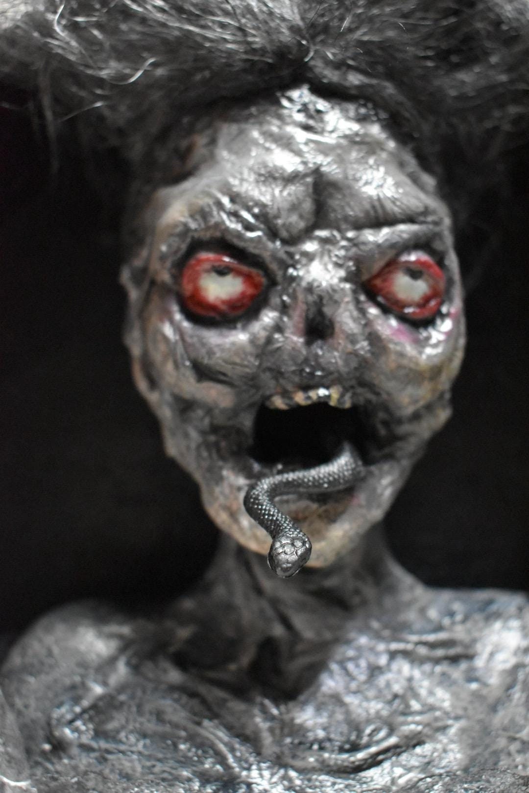 Creepy Zombie Horror Doll,demon Decor Ooak,disturbing Possessed Doll ...